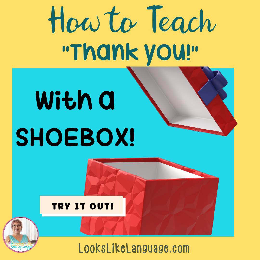 How to Teach Thank You With a Shoebox - Looks Like Language
